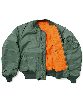 MA-1/Model フライト・ジャケット(97年度版)/実物CROWN ZIP/サイズ：L/蔵出し・新品